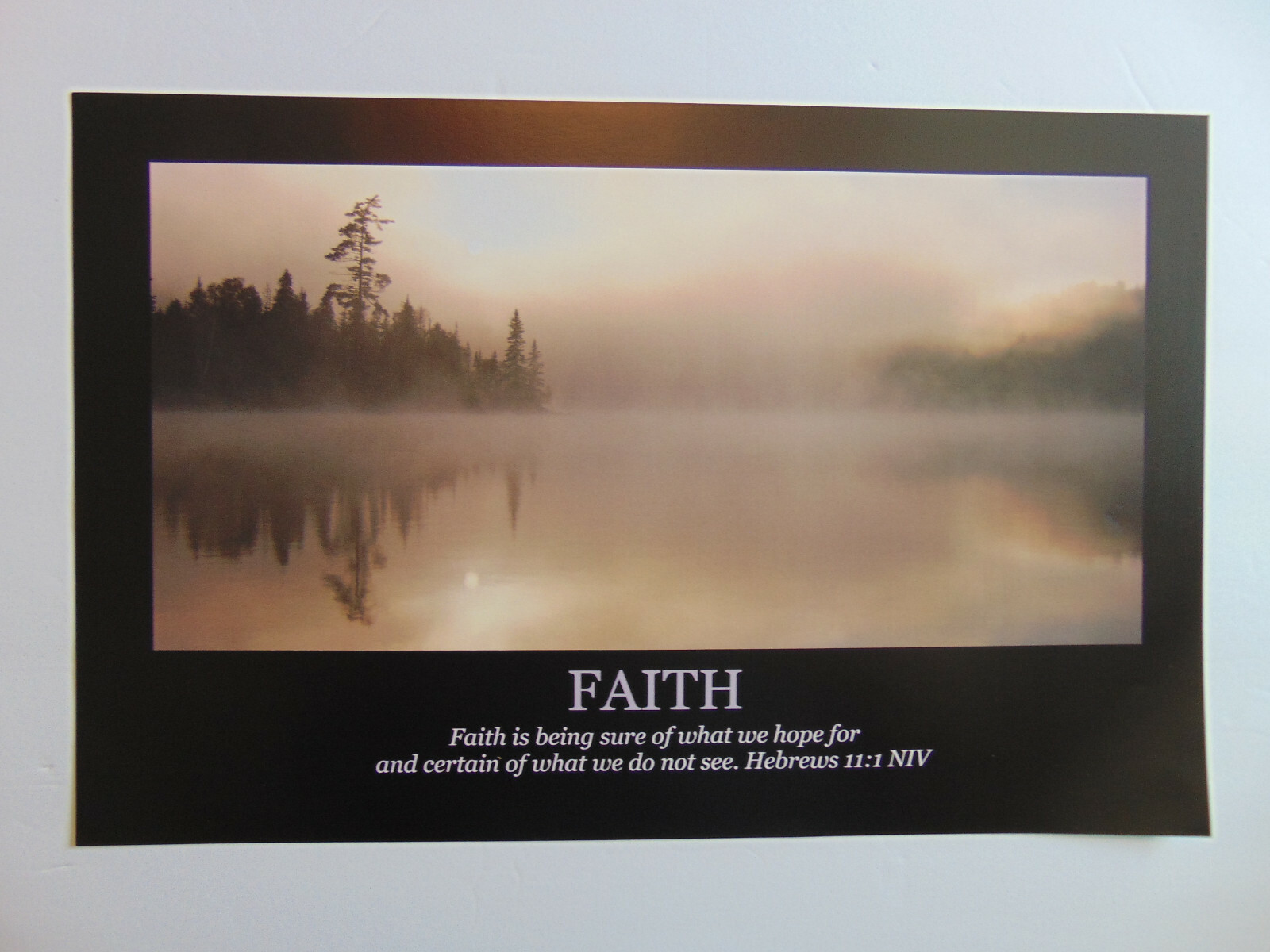 FAITH Christian Art Print Poster, Inspirational Motivational Bible ...