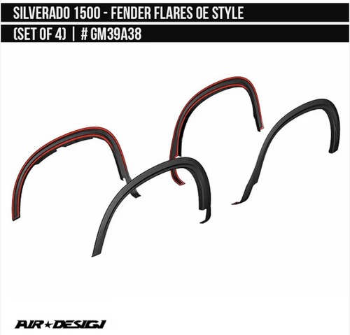 OEM Chevrolet Silverado 1500 GM 19419893 Air Design Fender Flare Set ...