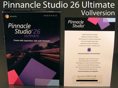 Pinnacle Studio 26 Ultimate (2023) Vollversion Box Dauerlizenz Deutsch ...