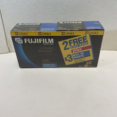 22x Fuji Film 3.5" Floppy Disk For IBM & Compatibles 2HD High Density ...