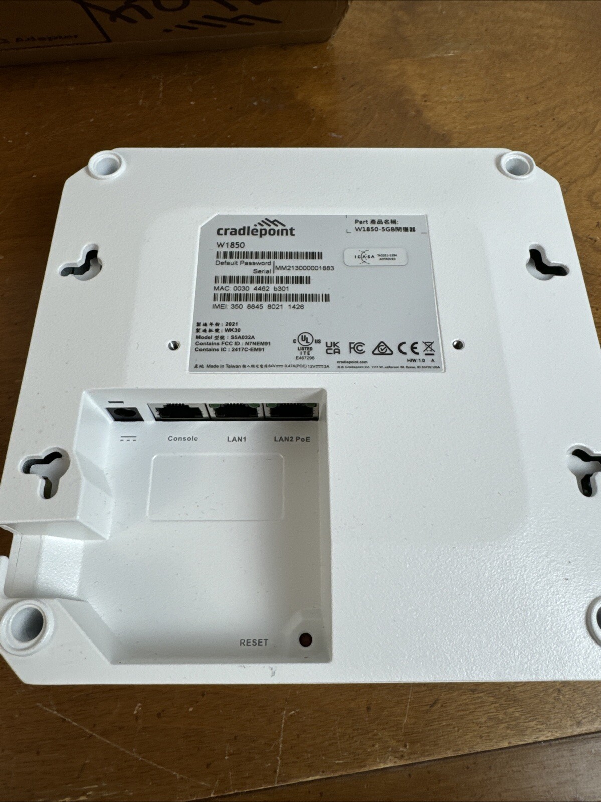 CRADLEPOINT W-SERIES 5G WIDEBAND ADAPTER MODEM W1850-5GB ROUTER BE03 ...