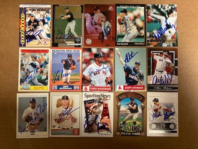 Boston Red Sox Autograph Lot(15) Various Years! Tony Armas, Jeff ...