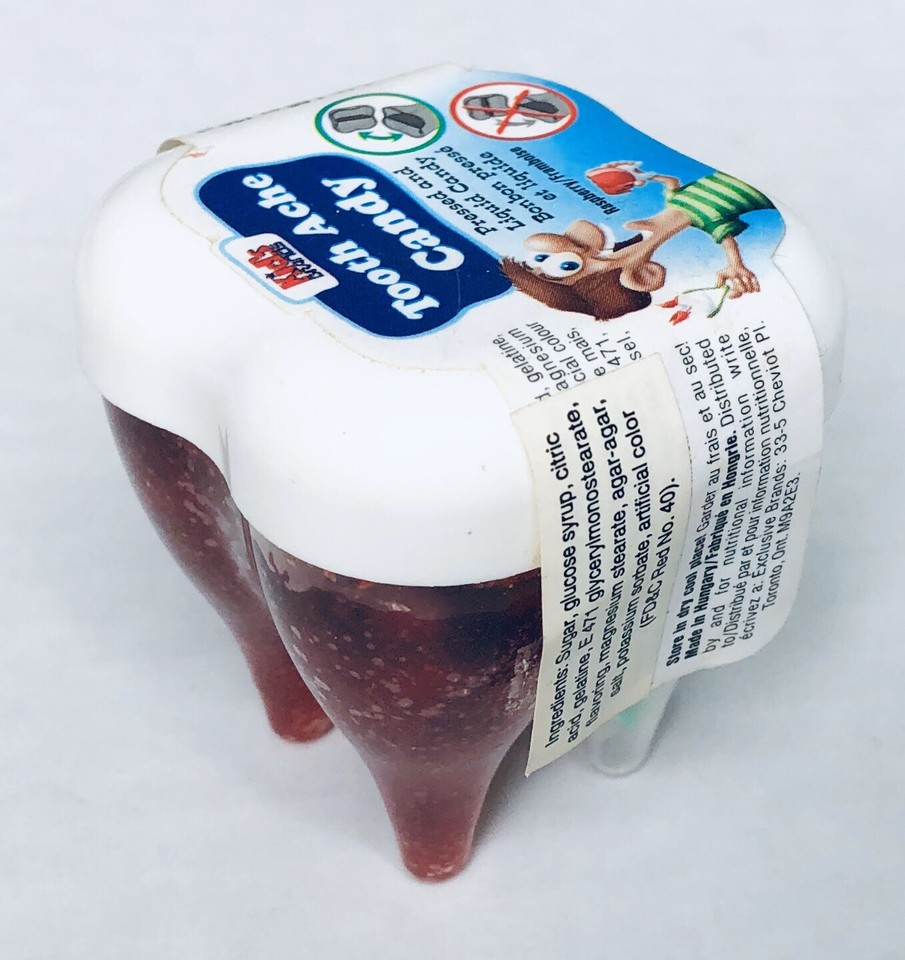Vintage 2005 Kids Brands TOOTH ACHE CANDY Candy Container bubble gum ...