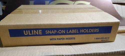 Uline S 14461 Snap On Label Holders 25 Pack New 3 X 1 1 4 EBay Uline S 14461 Snap On Label Holders 25 Pack New 3 X 1 1 4 EBay