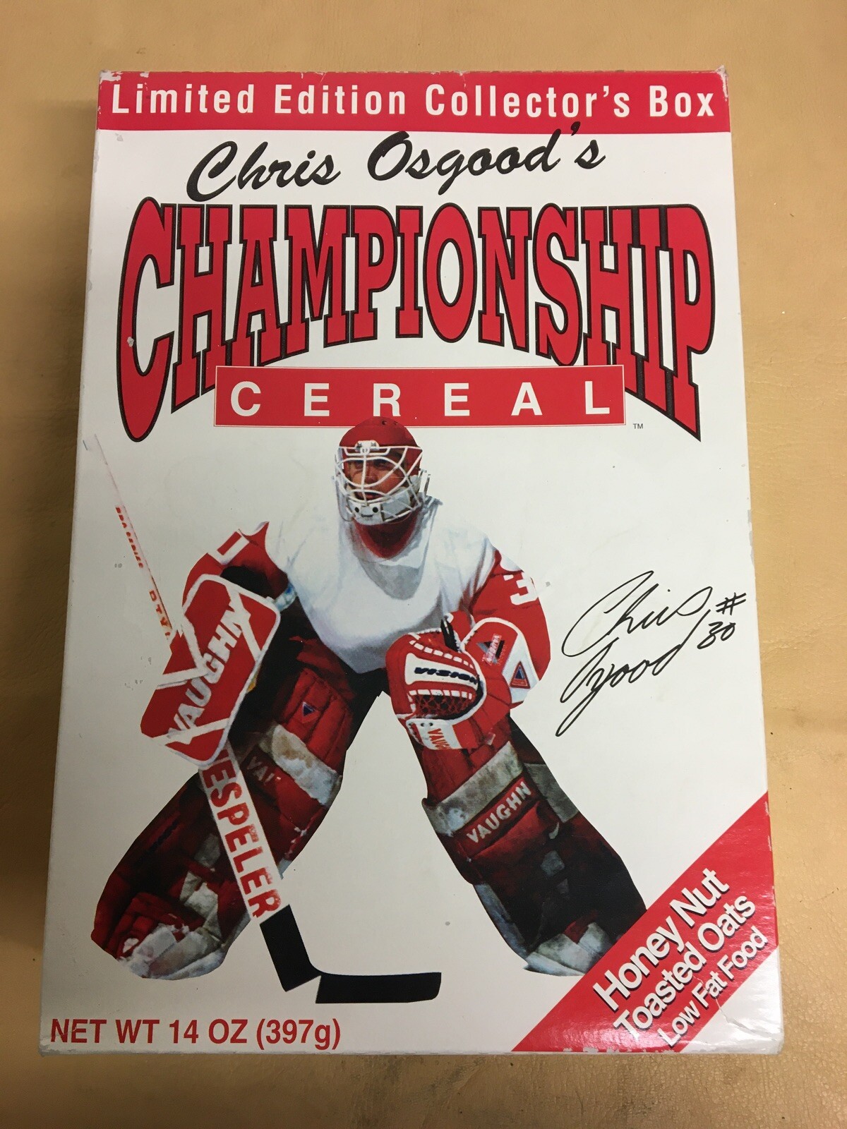 CHRIS OSGOOD CHAMPION CEREAL BOX HONEY NUT TOASTED OATS EMPTY BOX (B1 ...
