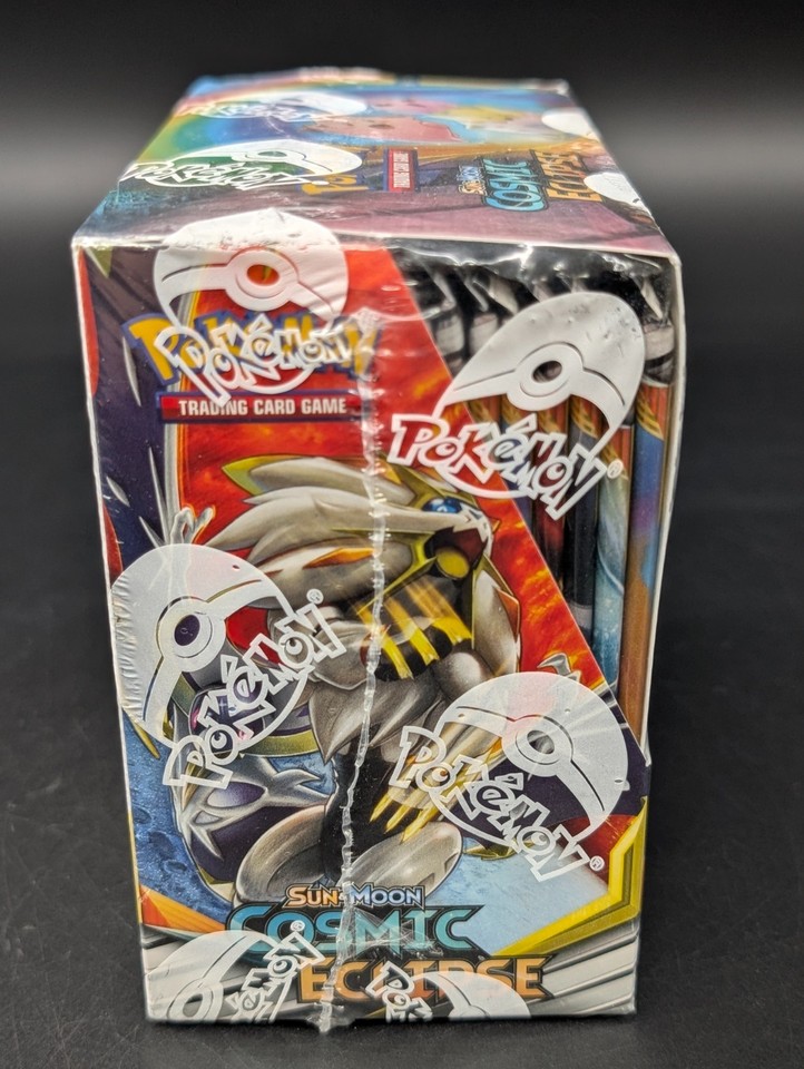 Pokemon TCG: Sun & Moon Cosmic Eclipse Booster Box Sealed w/ Acrylic ...