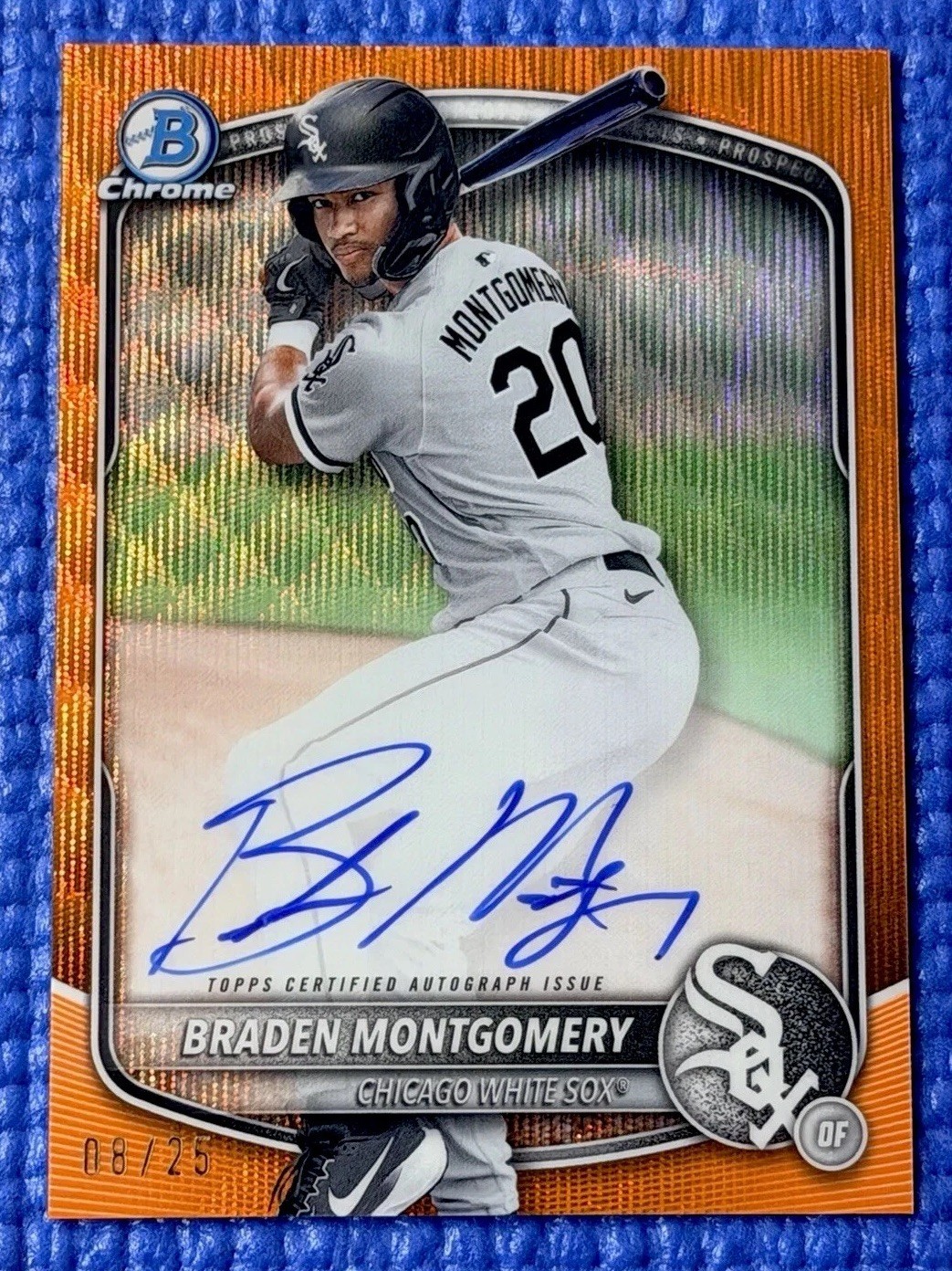 Braden Montgomery 2025 Bowman #CPA-BM Chrome Prospect Auto - Orange ...