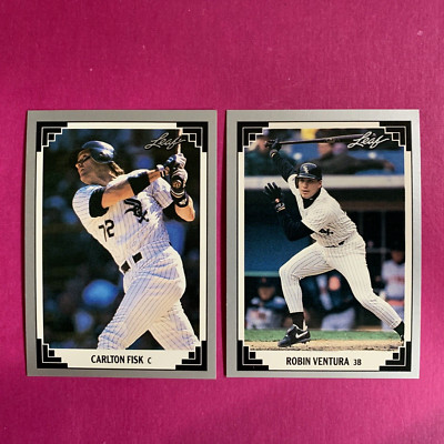 🐶 1991 Leaf Baseball Carlton Fisk #384 & Robin Ventura #271 | eBay