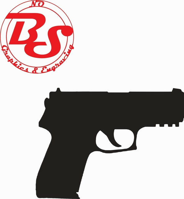 Sig Sauer Pistol p229 p226 40 Gun 2A 9mm Vinyl Decal Sticker Truck ...