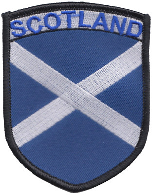 Scotland Saltire Large Shield Embroidered Patch | eBay UK