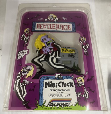 1989 Vintage Beetlejuice 5 Function Clock By Nelsonic RARE Griffin Film ...