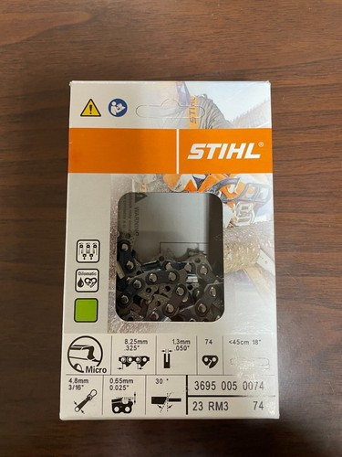 23RM3 74 Stihl OEM New .325 .050 Green Chain 3695-005-0074 | eBay