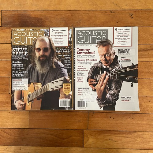 Acoustic Guitar Magazine Lot of 2 July Aug 2011 Steve Earle Tommy ...