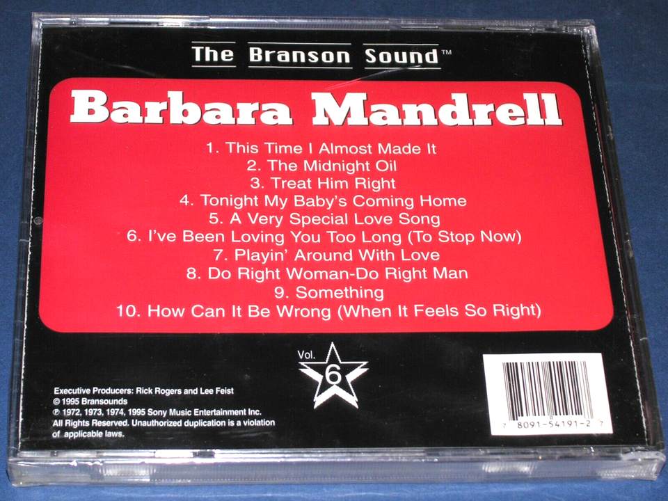 BARBARA MANDRELL The Branson Sound Vol. 6 CD SEALED NEW Country Female ...