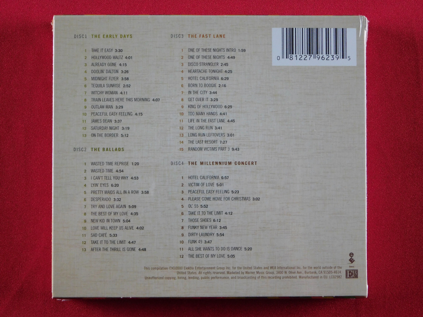 Eagles Selected Works 1972-1999 Hits 4 CD Box Set One of These Nights ...