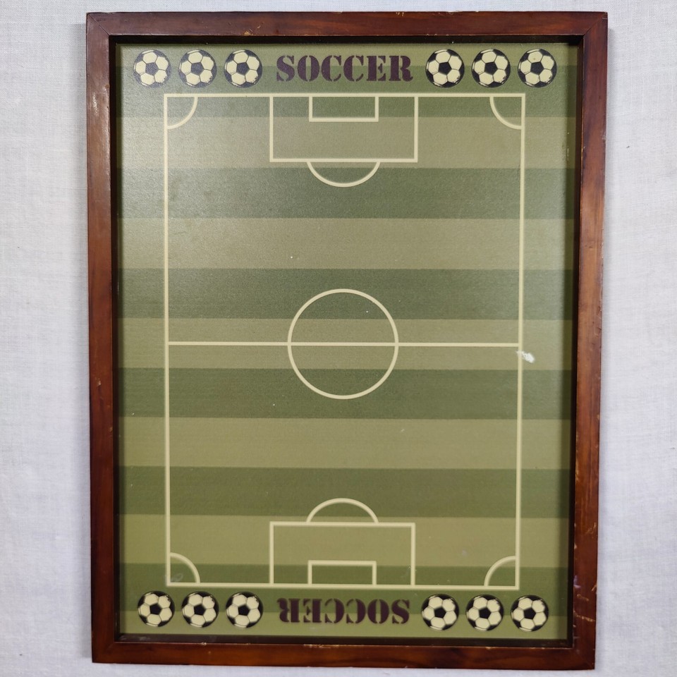 Vintage Wall Art Soccer Field Wood Sports Game Board Wall Decor 12"x16 ...