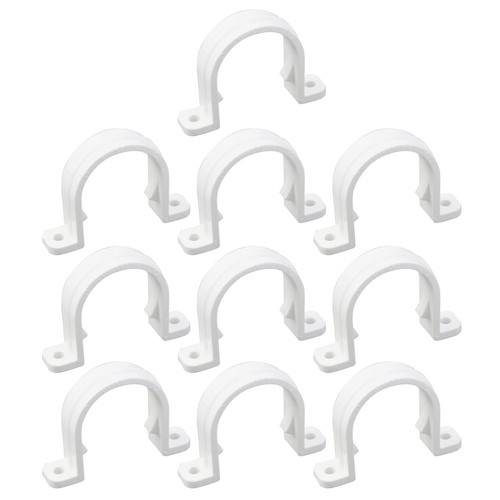 Mewutal 10PCS U Shape Tube Strap Clamp 2 Holes Conduit Straps PVC Pipe ...
