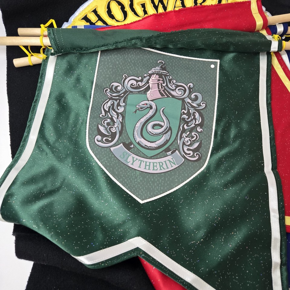 Harry Potter House Banners Set | Hogwarts Flags | Embroidered 5 Banners ...