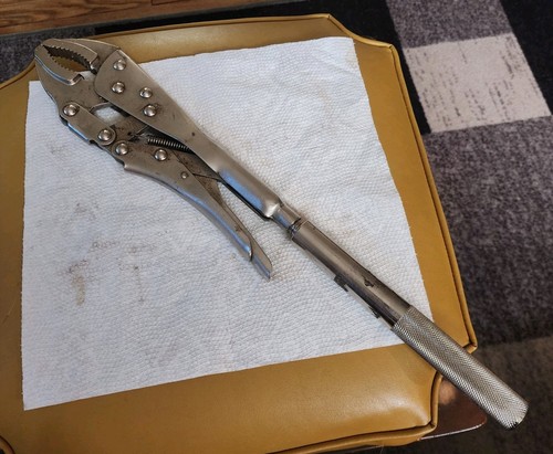 EXTENDED HANDLE VISE GRIP 12" ROUND JAW PIPE LOCKING PLIERS 19" | eBay