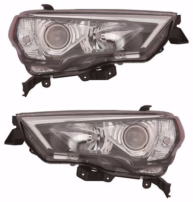 TOYOTA 4RUNNER 2014-2020 BLACK JDM HEADLIGHTS HEAD LAMPS FRONT LIGHTS ...