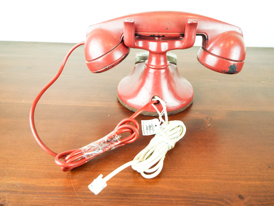 Antique Western Electric 102 B1 Oval Rotary Telephone Factory Red Made ...