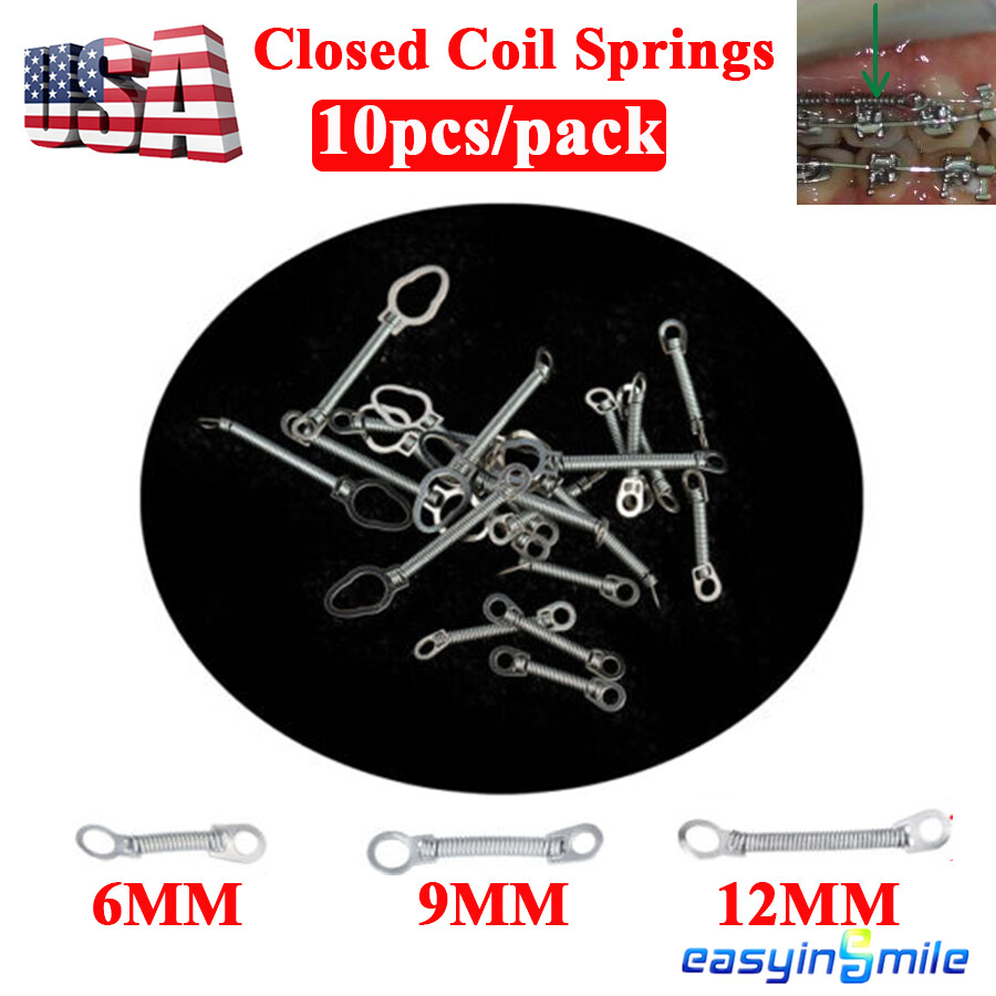 Easyinsmile Dental Orthodontic NITI Closed Coil Springs 010"/012" 6/9 ...