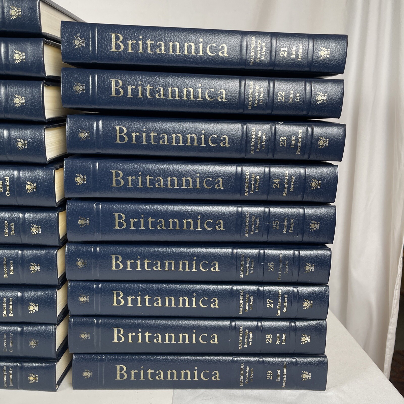 Encyclopedia Britannica 1988 Complete Set 29 Vol+ 2 Index+Year Leather ...