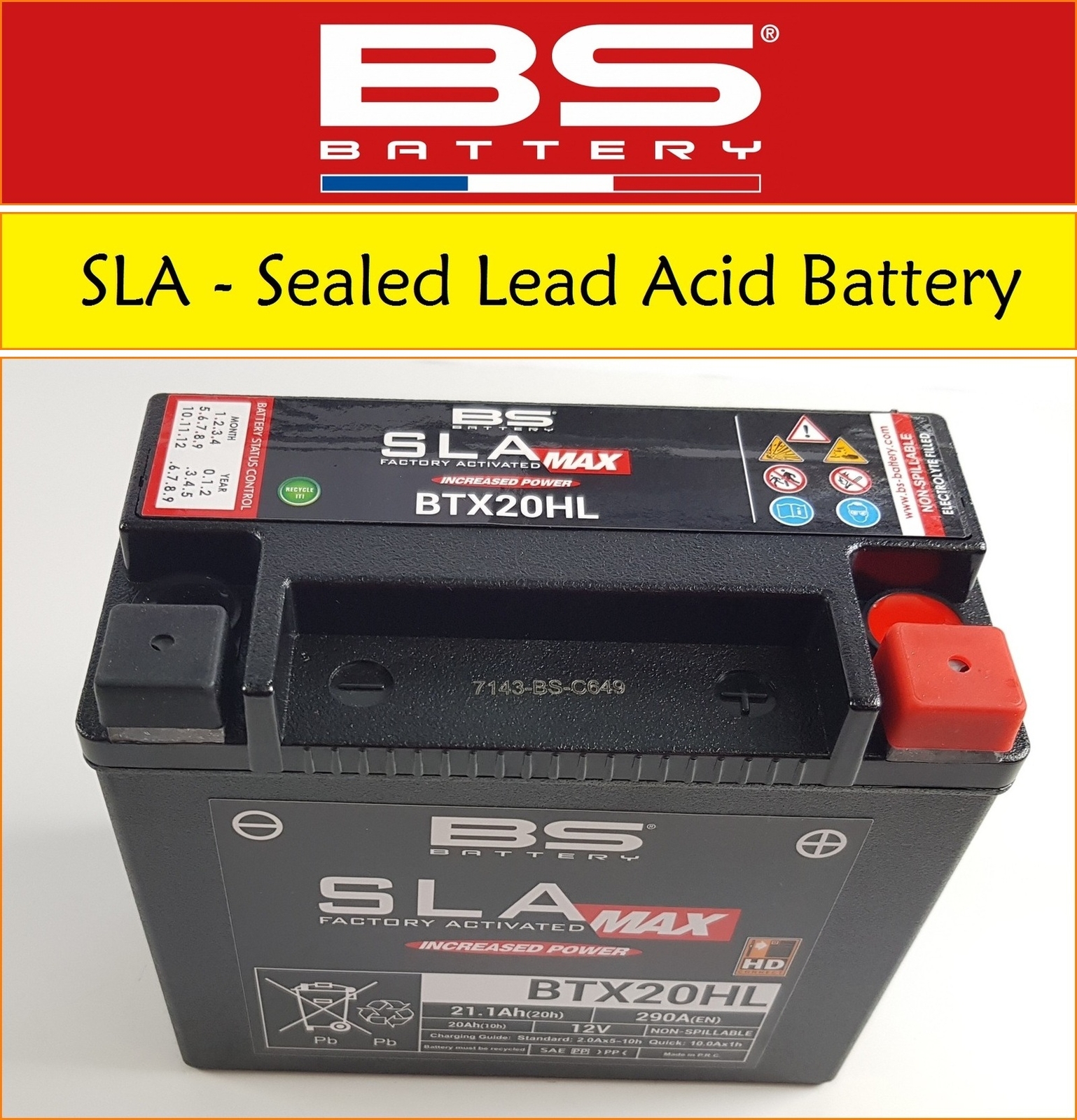 Buell M2 Cyclone 1997-2002 [BS Battery SLA Motorcycle Battery] BTX20HL ...
