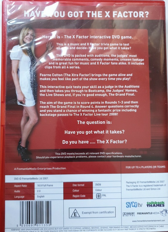 The X Factor Interactive DVD Game 2007 | eBay