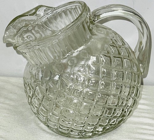 Hocking WATERFORD WAFFLE CRYSTAL 24 OZ TILTED BALL JUG PITCHER | eBay