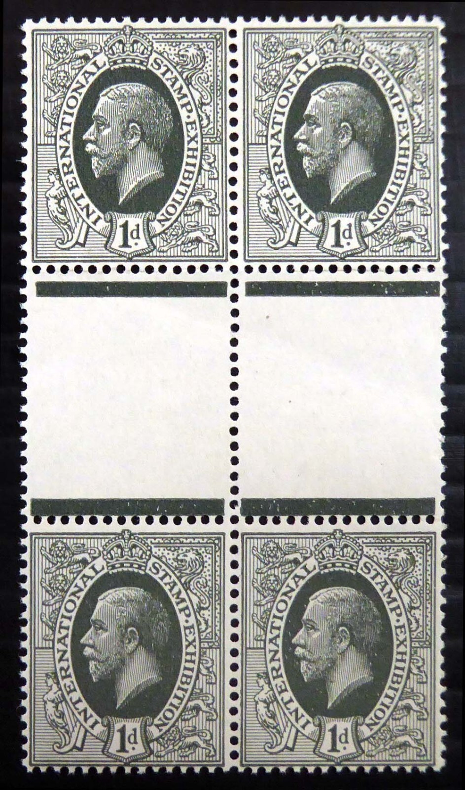 GB 1912 Ideal Stamp Grey Green Gutter Block of 4 U/M GJ884 | eBay UK