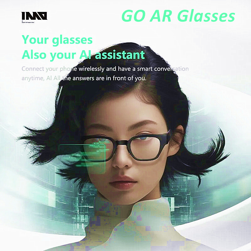 INMO GO Smart AR Glasses Wireless 2000Nits AI-Assistant Translator ...