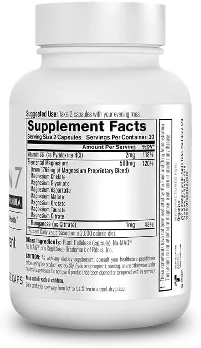 Organixx Magnesium Supplement Natural Magnesium Capsules for Sleep ...
