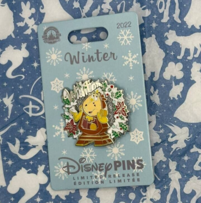 2023 Disney Parks Winter Beauty & The Beast Cogsworth LR Pin | eBay