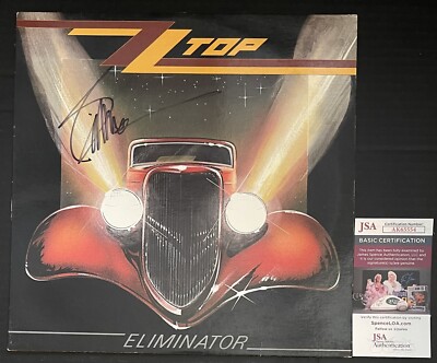 ZZ Top Eliminator Album Vinyl Billy Gibbons Signed Autographed JSA COA ...