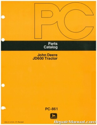 John Deere JD600 Tractor Parts Manual | eBay