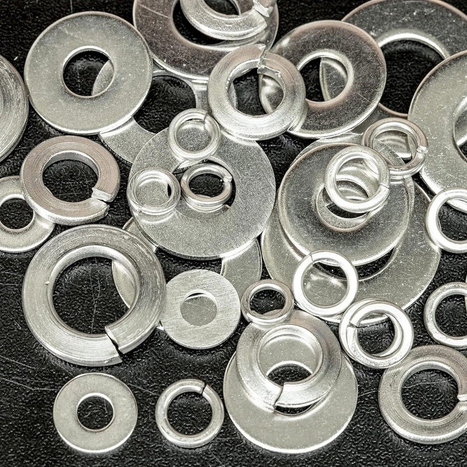 Stainless Steel Flat and Spring Lock Washers Kit with 350 Pieces for ...