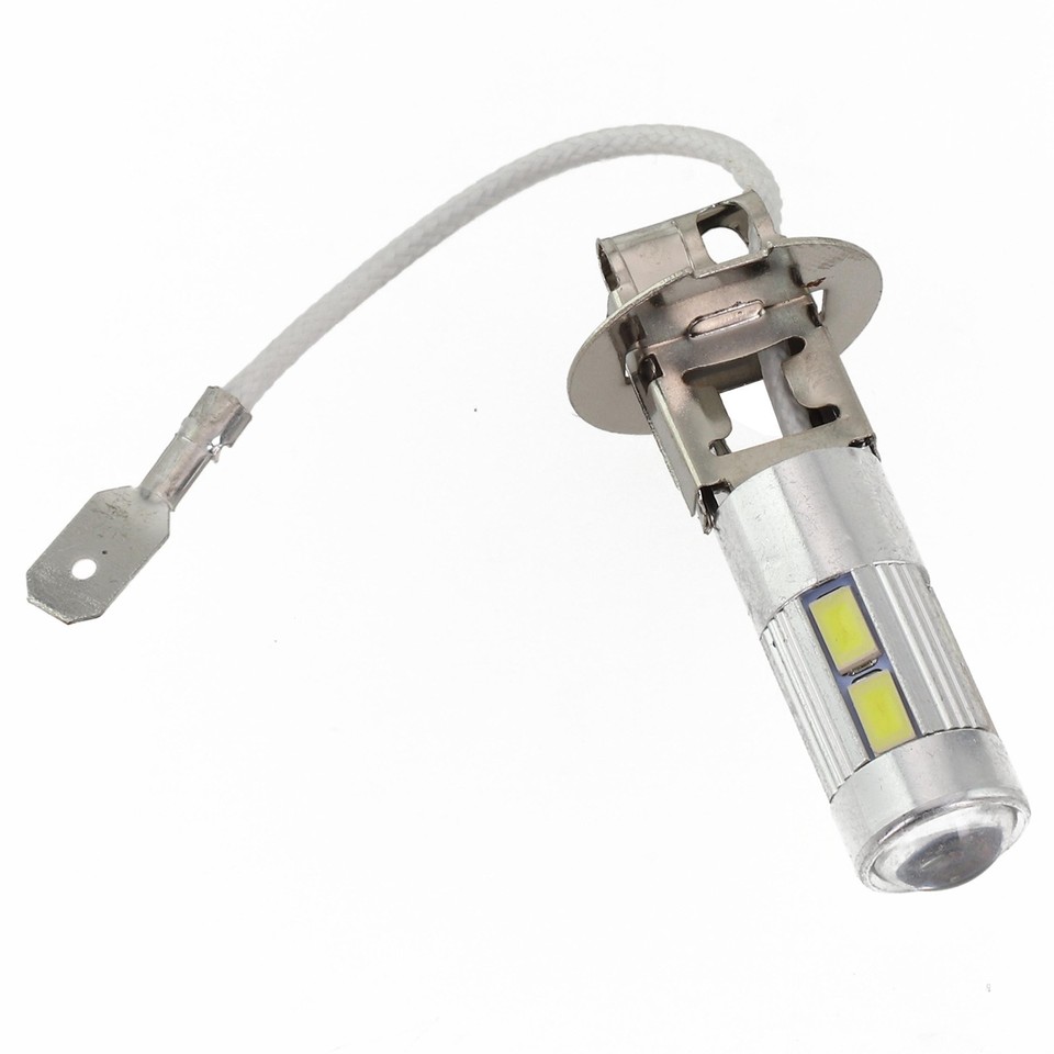 H3 LED Car Bulbs 2X Brighter with 50W High Power and 6000K White Light ...