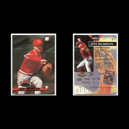 Jeff Reardon #602 1993 Topps Stadium Club Cincinnati Reds Baseball Card ...