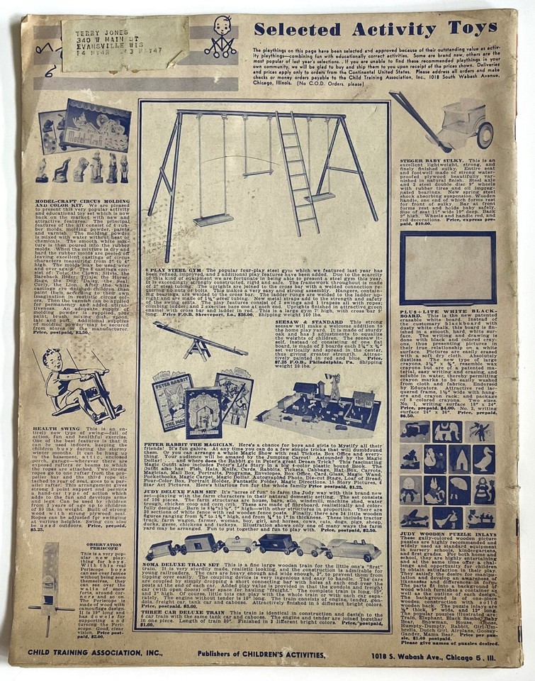 Children's Activities for Home and School , Vintage 1945 Activity ...