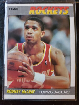 1987-88 Fleer Basketball Rodney McCray NM-MT Sharp Corners #72 Houston ...