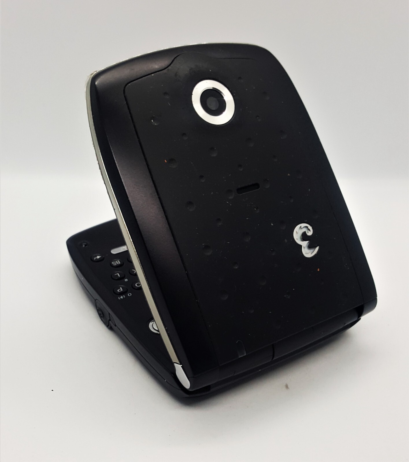 Telefono flip vintage/retro (FUNZIONANTE) NEC E808 nero 3G QWERTY raro 2003