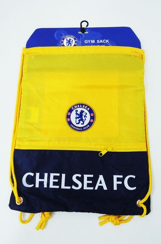 Chelsea Fc Gym Sack Bag Drawstring Backpack Cinch Bag Authentic ...