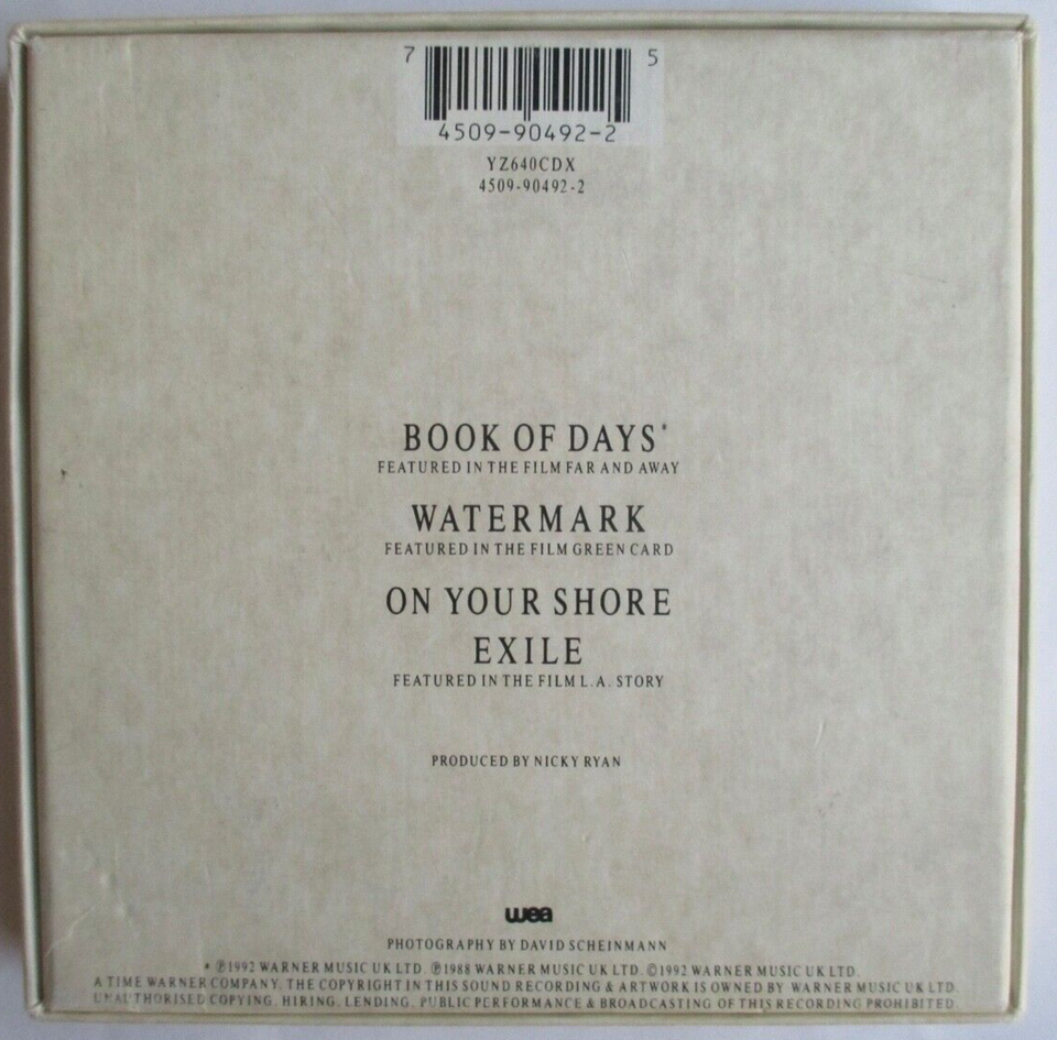ENYA - 4 TRACKS CD "BOOK OF DAYS" - LIMITED EDITION BOX CONTAINS 4 ART ...