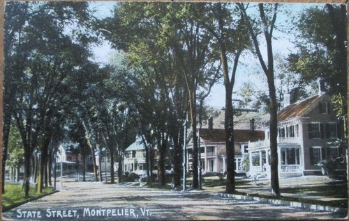 Montpelier, VT 1908 Postcard: State Street - Adamant, Vermont Postmark ...