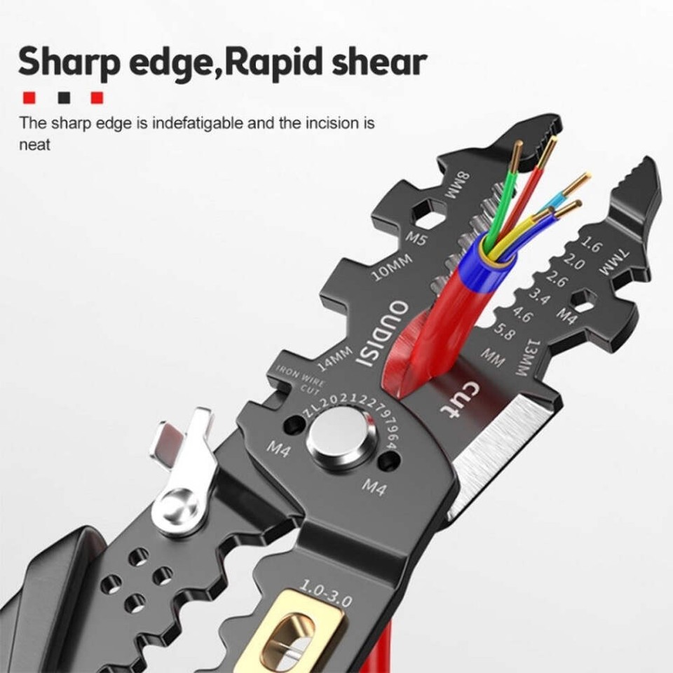 25 In 1 Electrician Multipurpose Wire Stripper(Black) | eBay UK