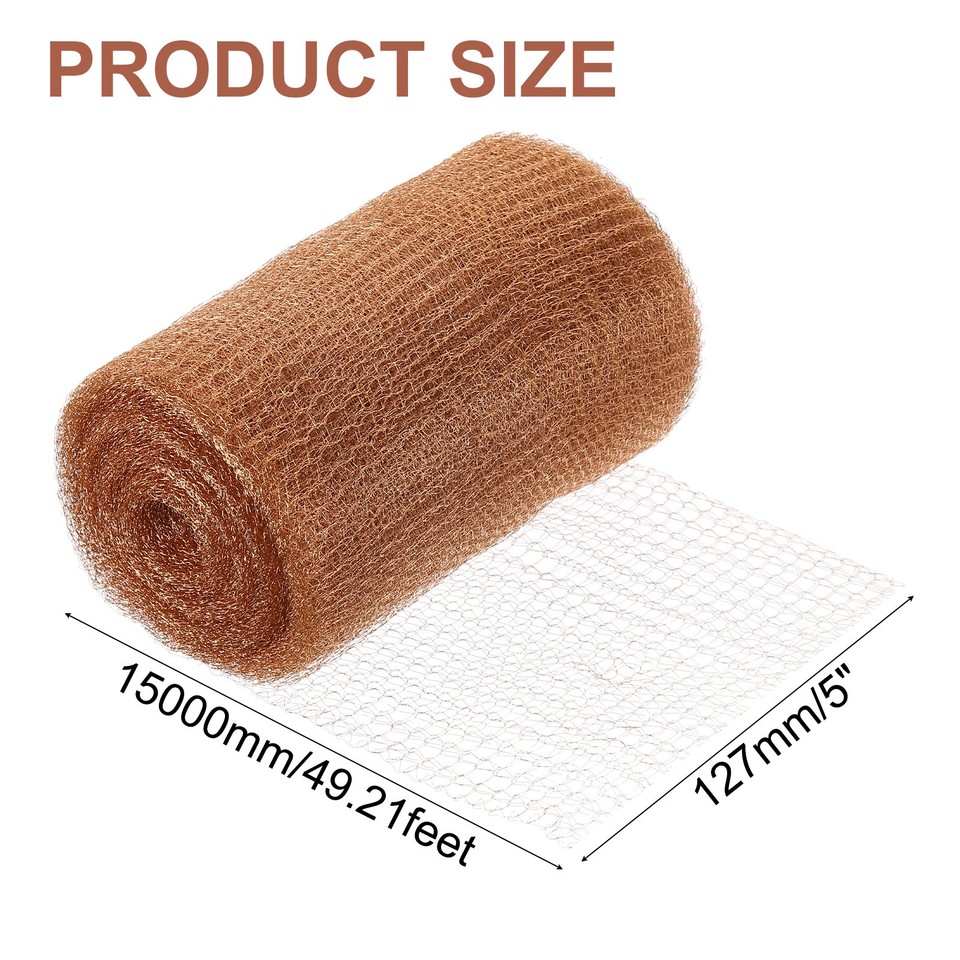 Copper Mesh, 5in x 50ft Double Layer Dense Filter Screen Mesh | eBay ...