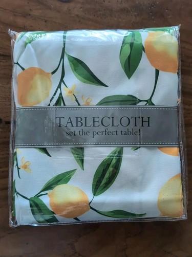 POTTERY BARN Lemon Outdoor Tablecloth-Round-60"-OPEN BOX | eBay