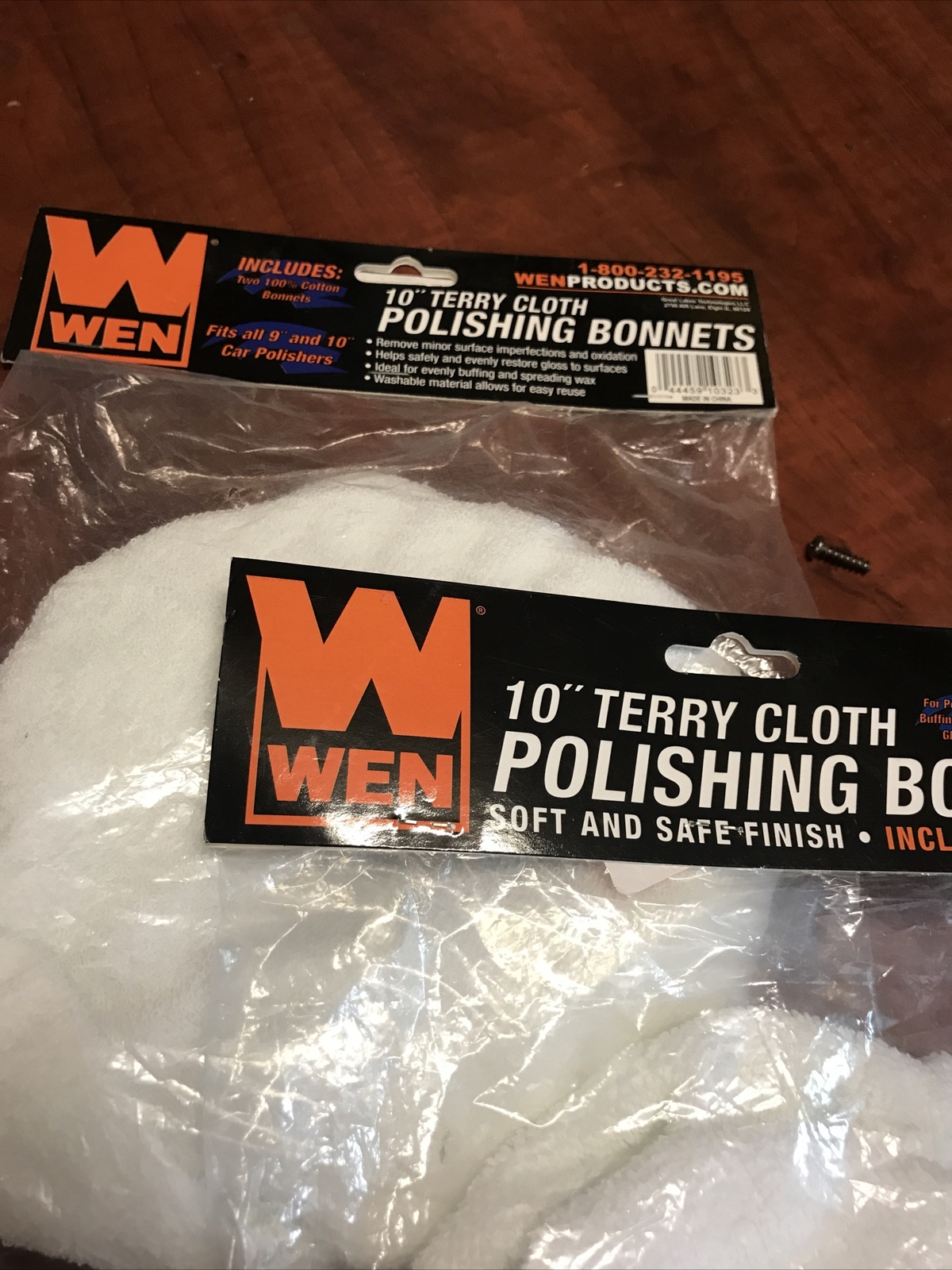 WEN 10A323 Cotton Polishing Bonnets, 9-Inch to 10-Inch, 2-Pack ...