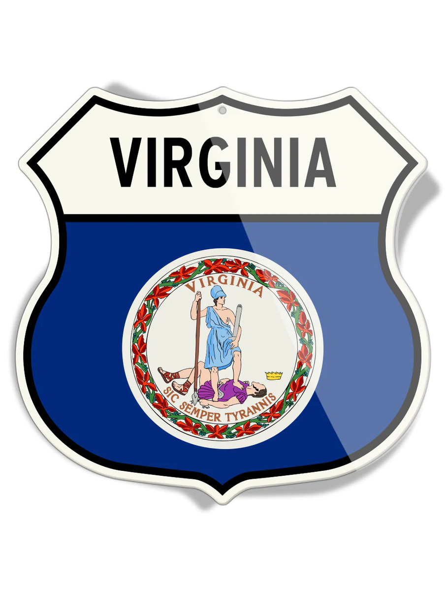 State Of Virginia Logo Virginia Magnet | Custom Virginia Shaped